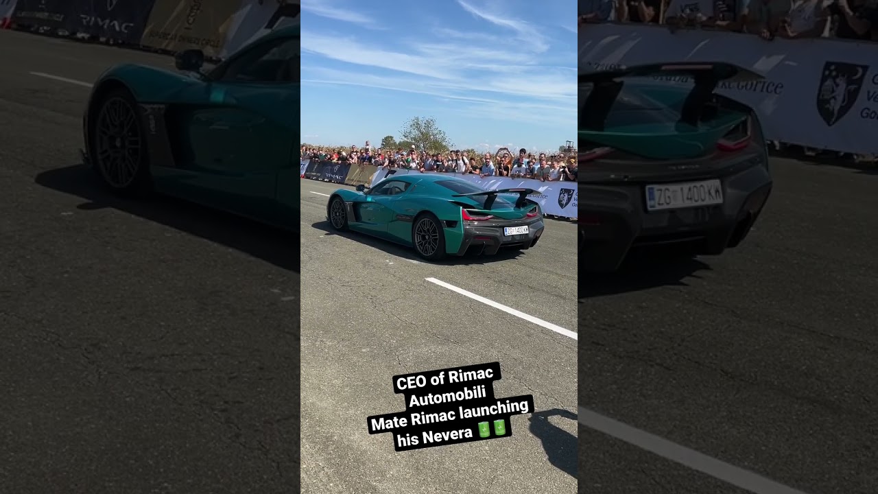 Mate Rimac launching his 1914 HP Rimac Nevera 🔋🔋