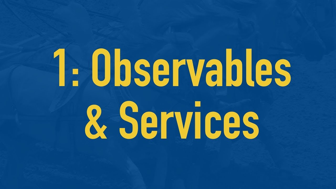 Reactive Angular with RXJS - Observables and Services