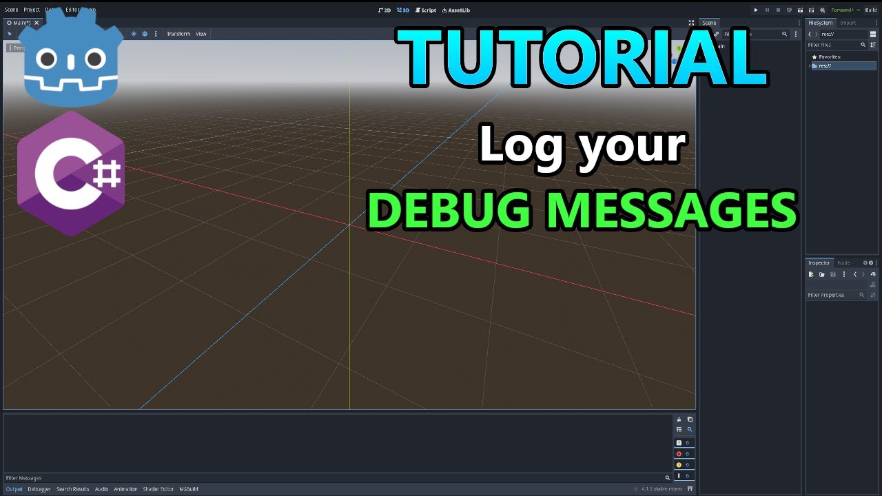Log your DEBUG MESSAGES | Godot | C# | DotNet | Game Development | Debugging | Logging | Errors