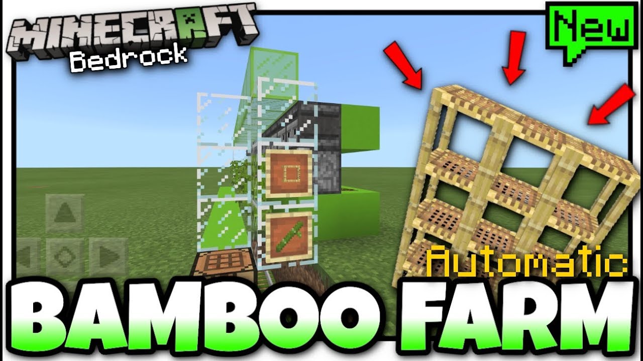 Minecraft - BAMBOO FARM( Automatic )[ Tutorial ] MCPE / Xbox / Bedrock / Switch