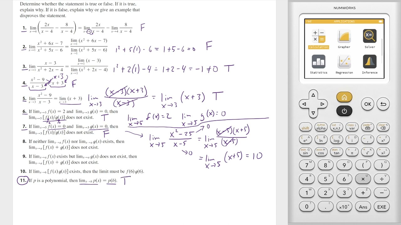 Calculus - Unit 2 Practice Quiz Solutions (Part 1)