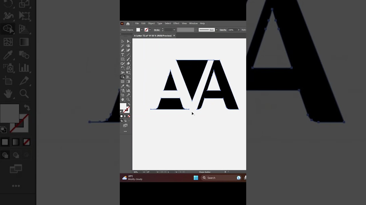 Creative AA Letter Logo Design | Adobe Illustrator Tutorial
