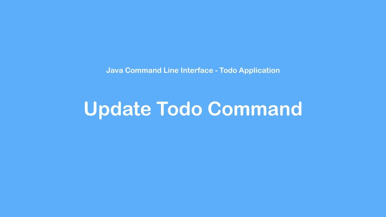 Java CLI - Picocli - 010 Update subcommand #picocli