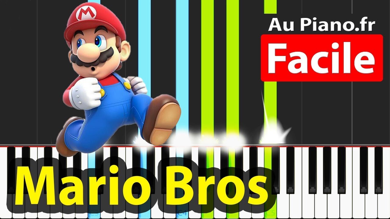 Super Mario Bros - Piano Tutorial FACILE - AuPiano.fr - Au Piano.Fr