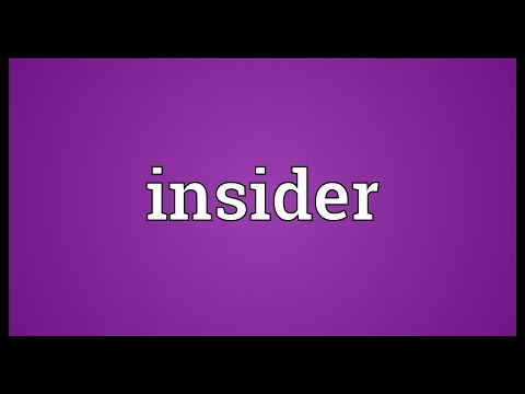 Insider Meaning