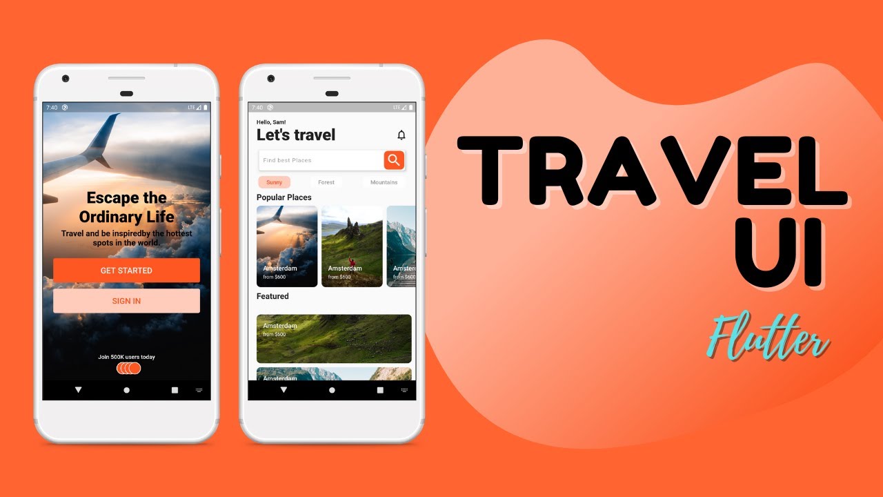 Flutter Travel UI | Dribbble UI | Flutter Tutorials | Speed code