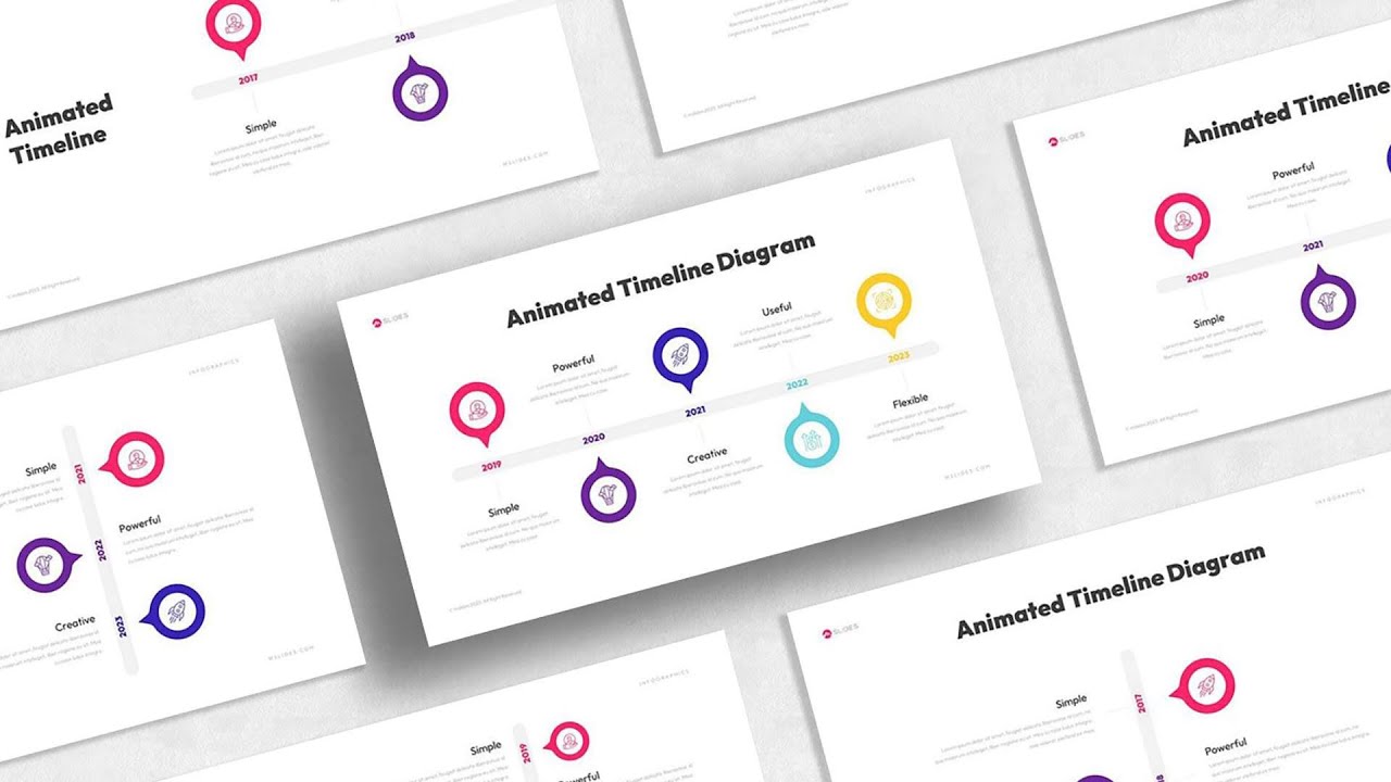 Animated Timeline PowerPoint Template Free Download