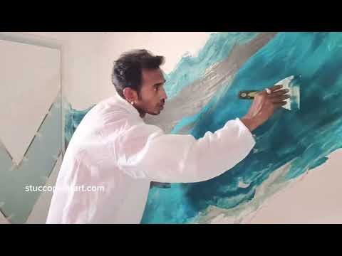 Marble Texture Painting | Asian Paints – Full Process Marble Finish Wall Design