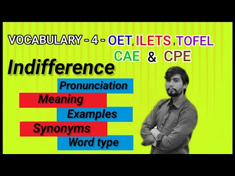 The Word "INDIFFERENCE" Learn the meaning, pronunciation, example, and word type of this word.