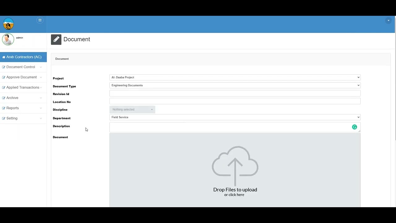 Document Control Web application