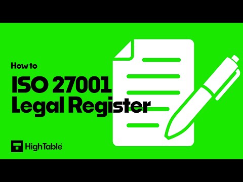 ISO 27001 Legal Register Template | How To and Walkthrough
