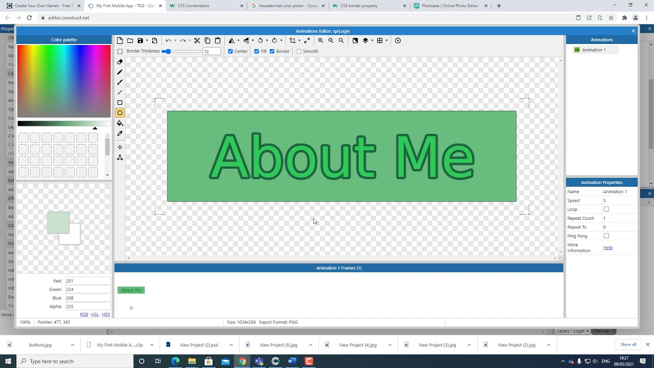 2 of 2 - How to customise input fields in Construct3 - build and export a mobile app