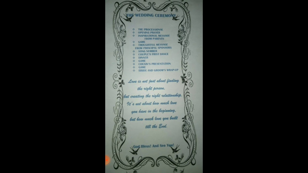 Wedding Program