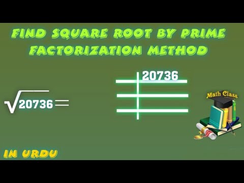 Find Square Root by Prime Factorization Method in Urdu, Square Root of 20736 (√20736)