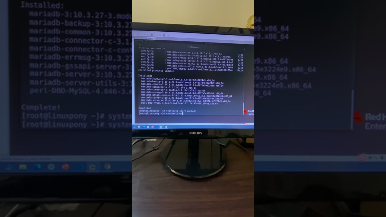 Enable MariaDB after installation, Red Hat Enterprise 8 Linux Tutorial 15