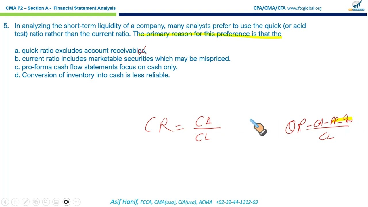 P2 Section A Financial Statement Analysis