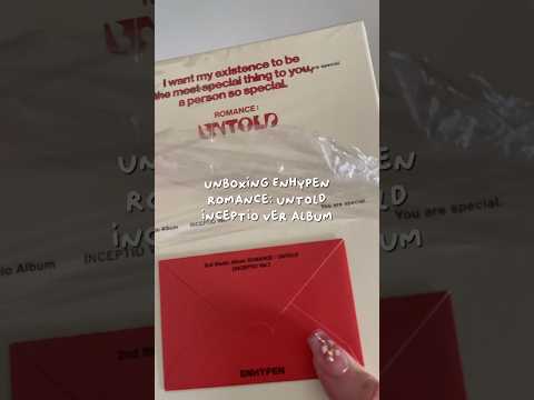 Unboxing Part 1 Enhypen Romance: Untold Album (Inceptio Ver w/signed postcard)☺️ #enhypen #kpopalbum