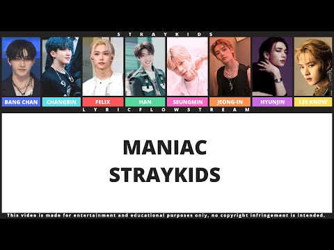 MANIAC - STRAY KIDS (Color Coded Lyrics)