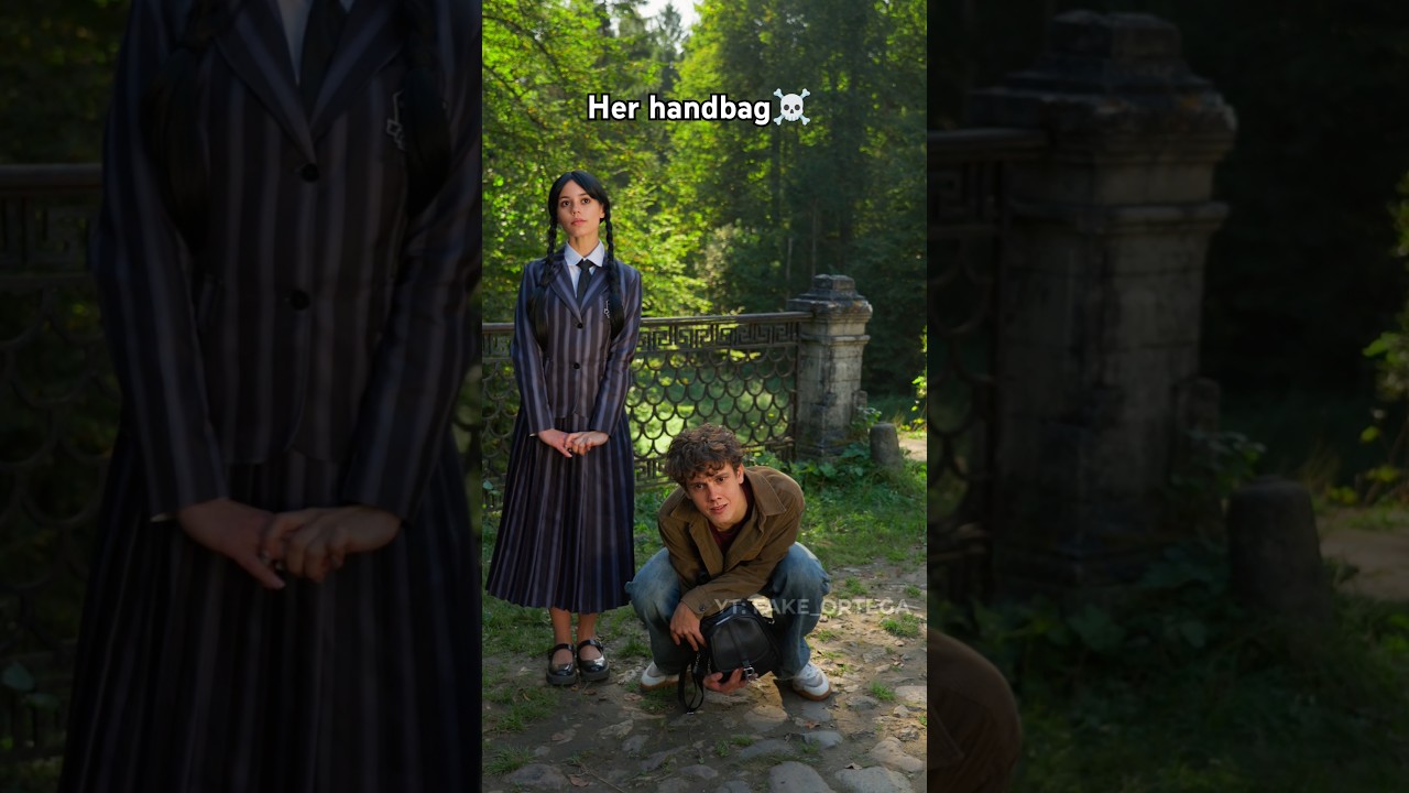 Oops😏 #jennaortega #fakeortega #wednesday #enid #shorts #netflix