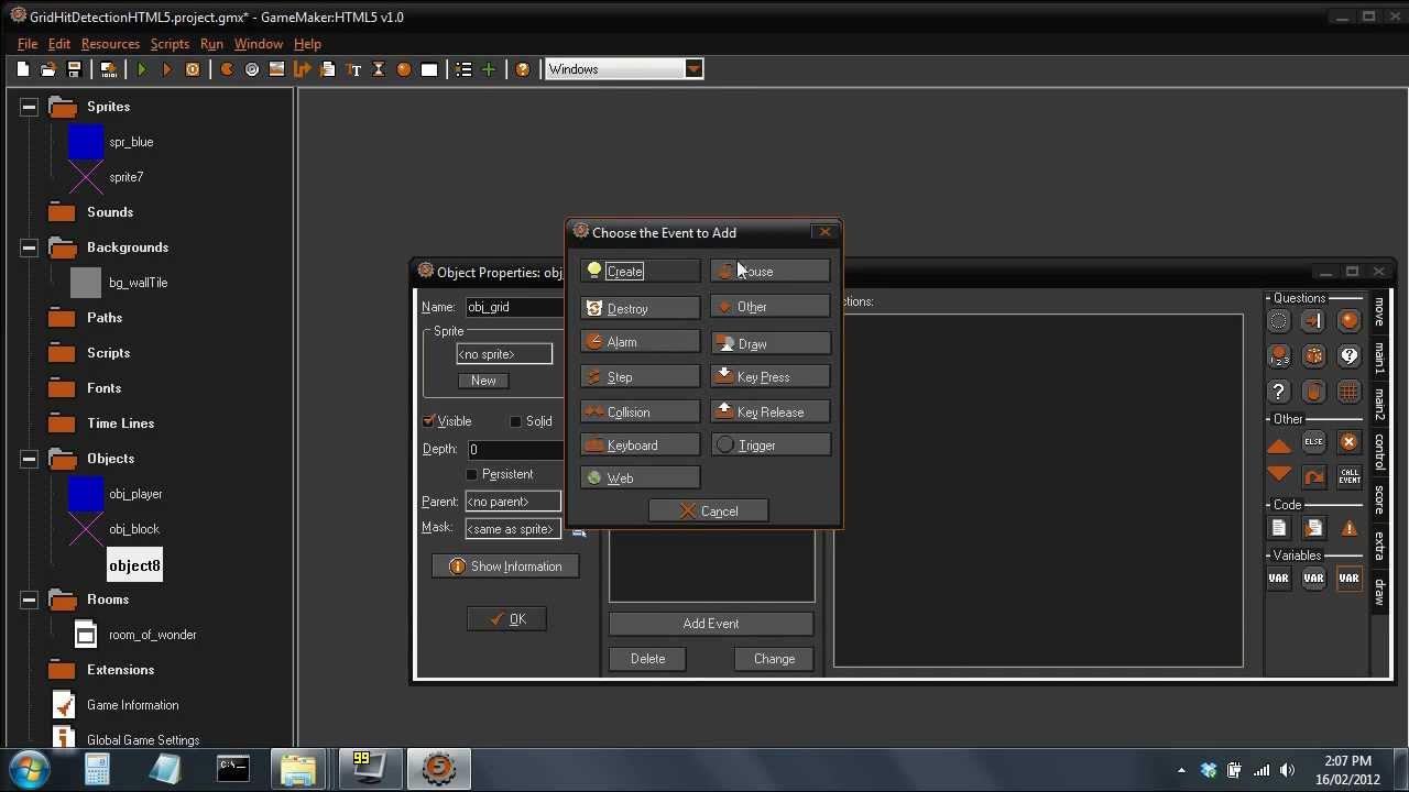 [Game Maker] Grid Movement [Part 2] Collision Detection