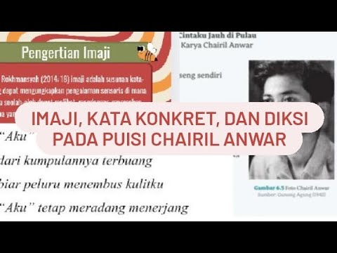 Imaji, kata konkret, dan diksi pada puisi | bedah puisi WS. Rendra dan Chairil Anwar || Pertemuan 4