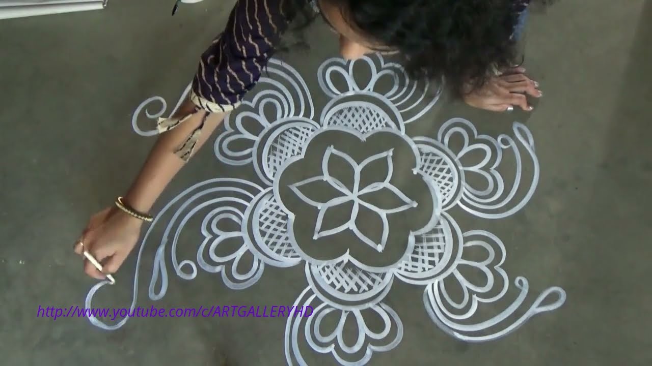Chowk purana rangoli design with dots by art gallery | Videos