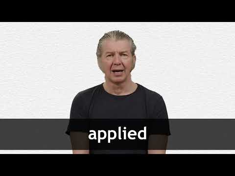 APPLIED definition and meaning | Collins English Dictionary