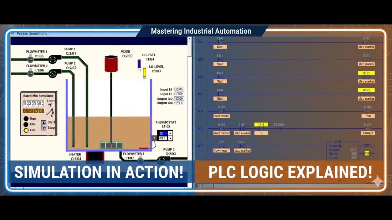PLC Batch Tank Process Simulation Using LogixPro