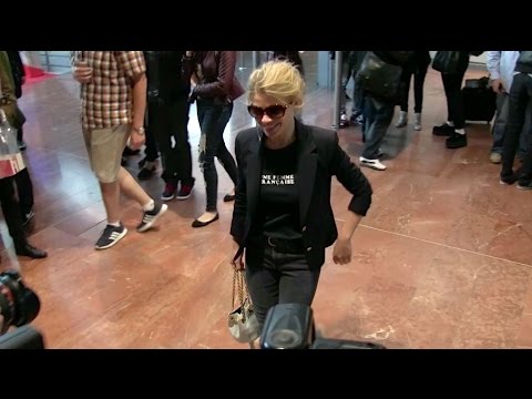 EXCLUSIVE: Melanie Thierry arriving at Cannes airport for the festival