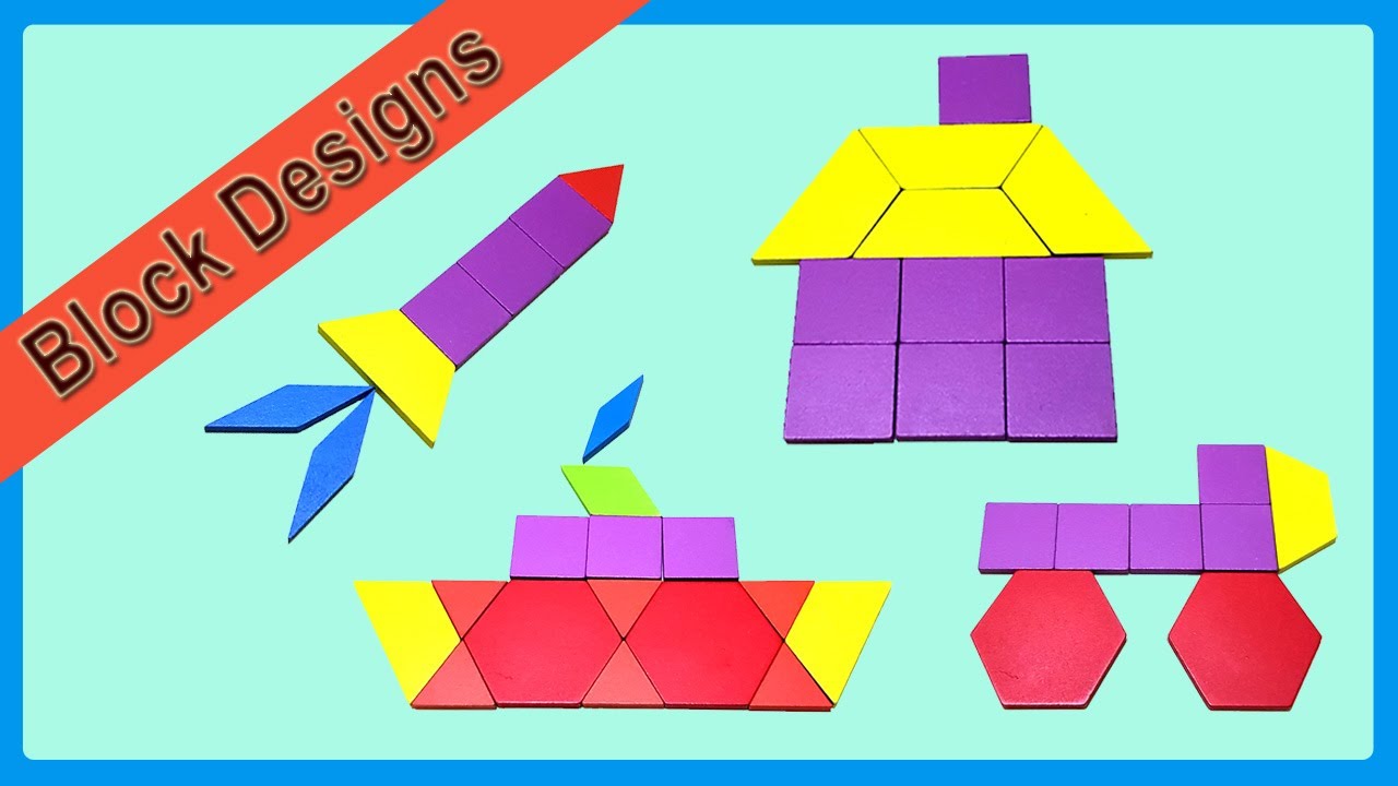 Pattern Blocks - Making designs with Pattern Blocks 01 || ColorFalls