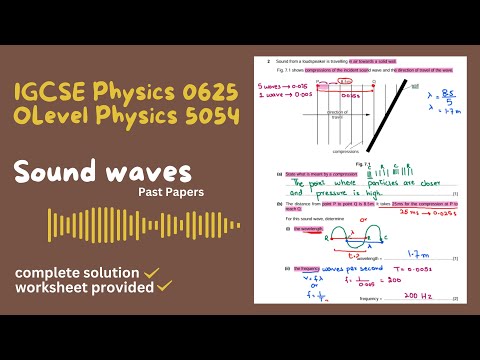 IGCSE Physics 0625 Sound Waves | Past Papers solution with concepts
