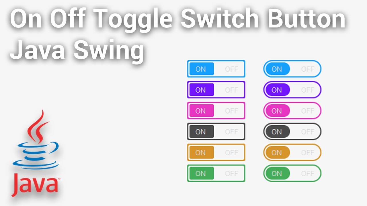 Java Swing - How to Create Toggle Switch Button On Off with Animation