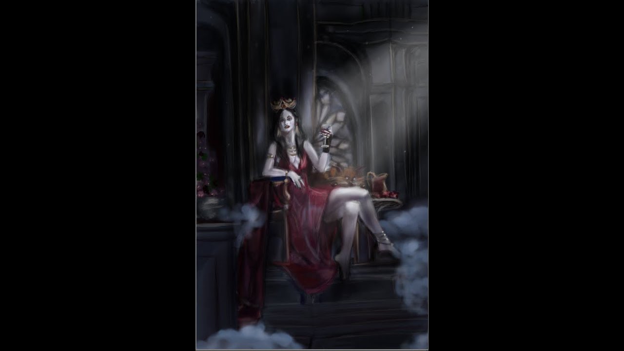 the vampire queen digital painting!(improvised version)