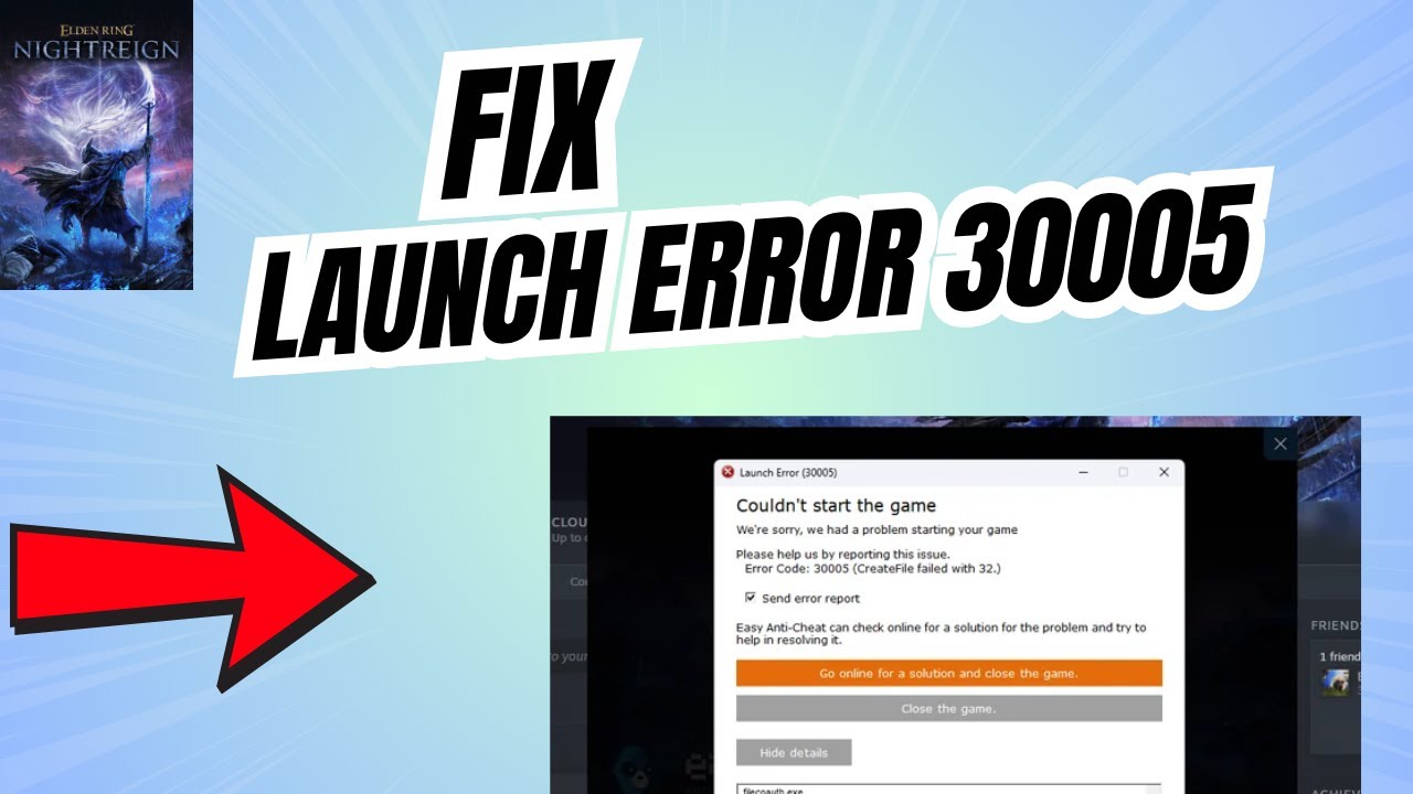 Fix Launch Error 30005 in ELDEN RING NIGHTREIGN