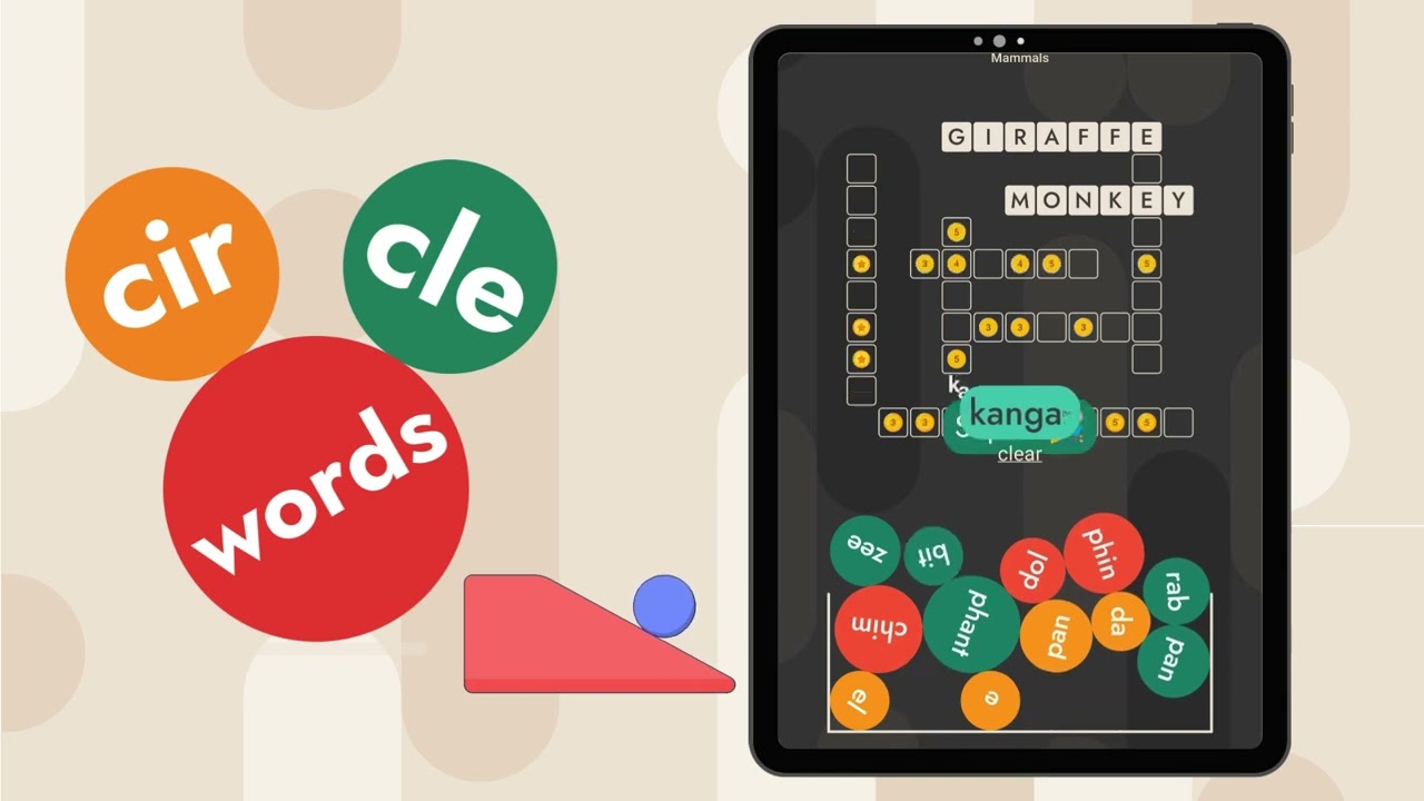 Circle Words: A Physics-Based Crossword Puzzle