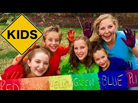Learn English Words! Missing Rainbow Colors with Sign Post Kids!