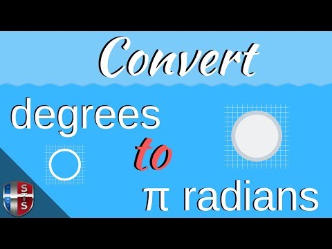 How to convert degrees to pi radians