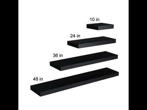 Southern Enterprises Chicago Black 48 Inch Floating Shelf - The Classy Home