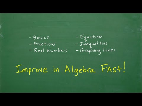 Improve in Algebra FAST – Do This