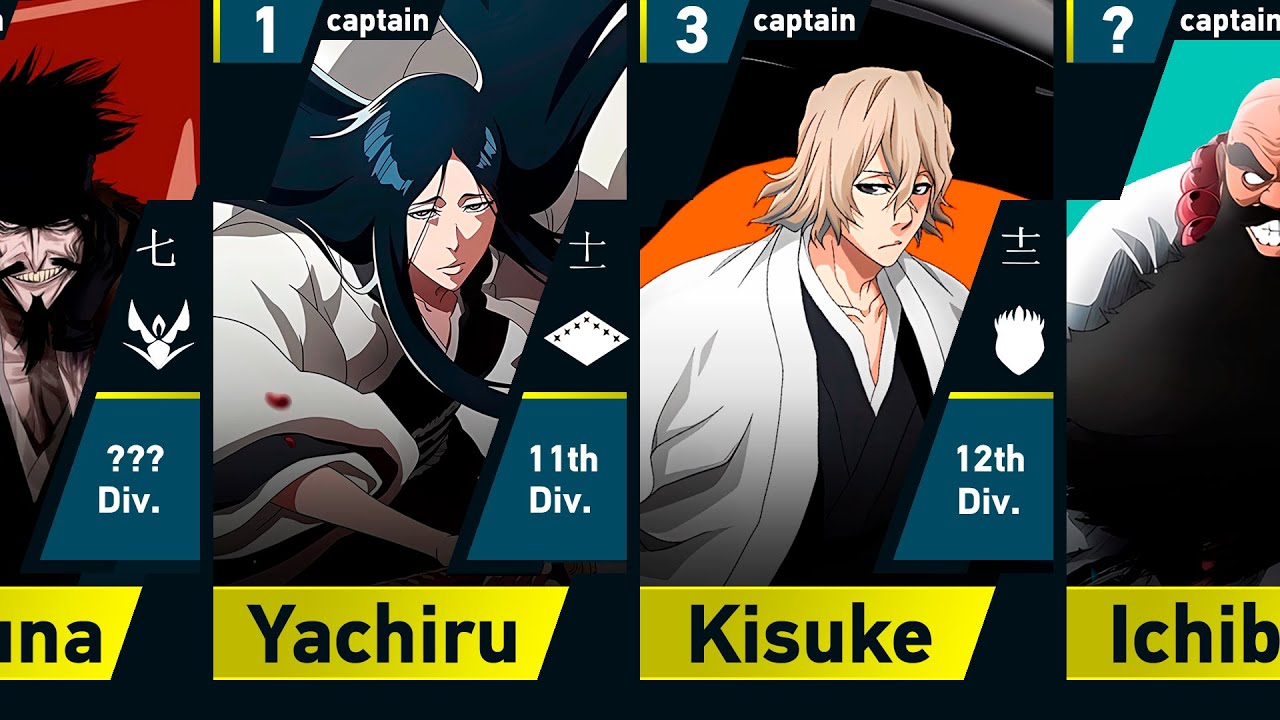 All Gotei 13 Captains in Bleach