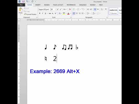 How to Create Music Symbols in Microsoft Word with Keyboard Shortcut Keys