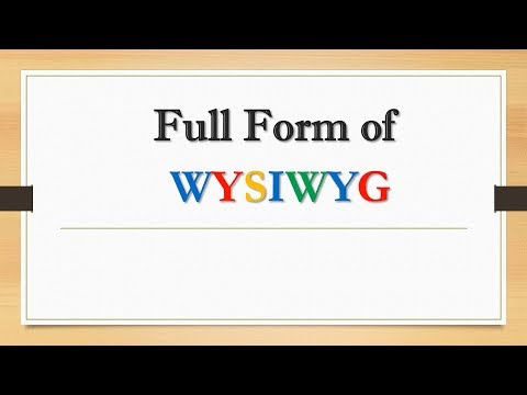 Full Form of WYSIWYG || Did You Know?