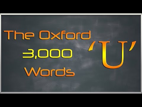 The Oxford 3000 Words List - Words starting with Letter 'U' - Learn English Words Vocabulary