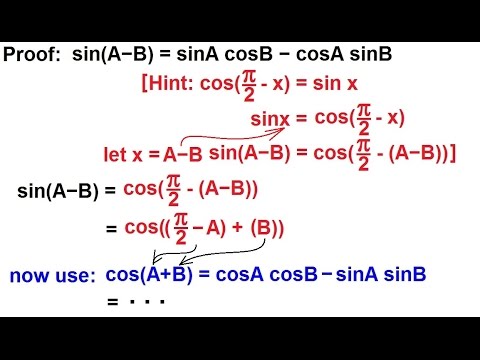 PreCalculus - Trigonometry: Trig Identities (14 of 57) Proof of Subtraction Formula (Sine)