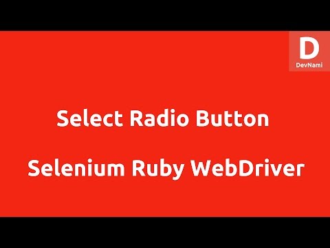 Learn Selenium Ruby Select Radio Button - Mind Luster