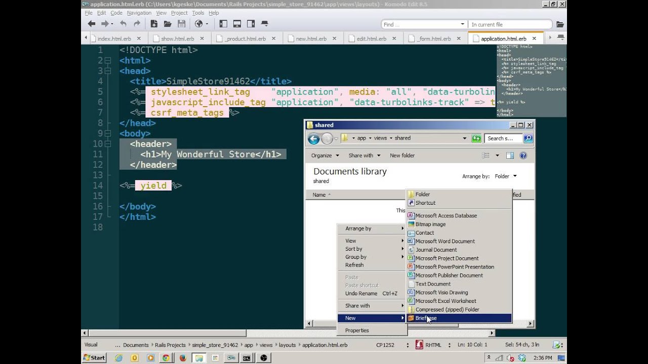 Simple Store Partials