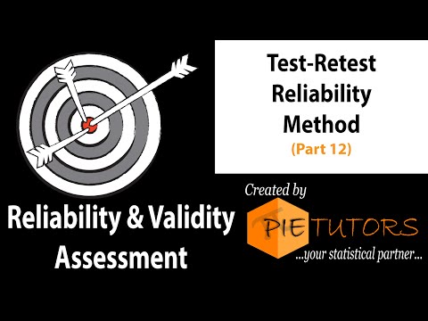Test-Retest Reliability Method (Part 12 of the Course) | www.pietutors.com