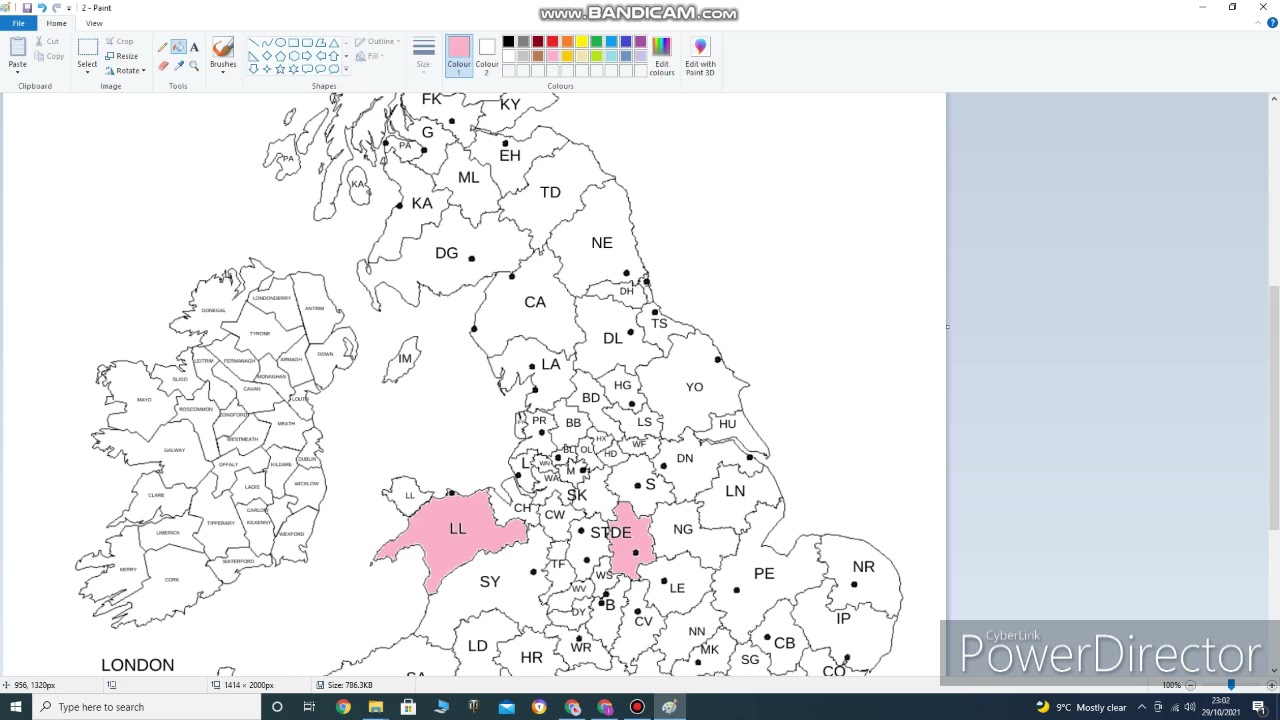 etsy sale post code map uk