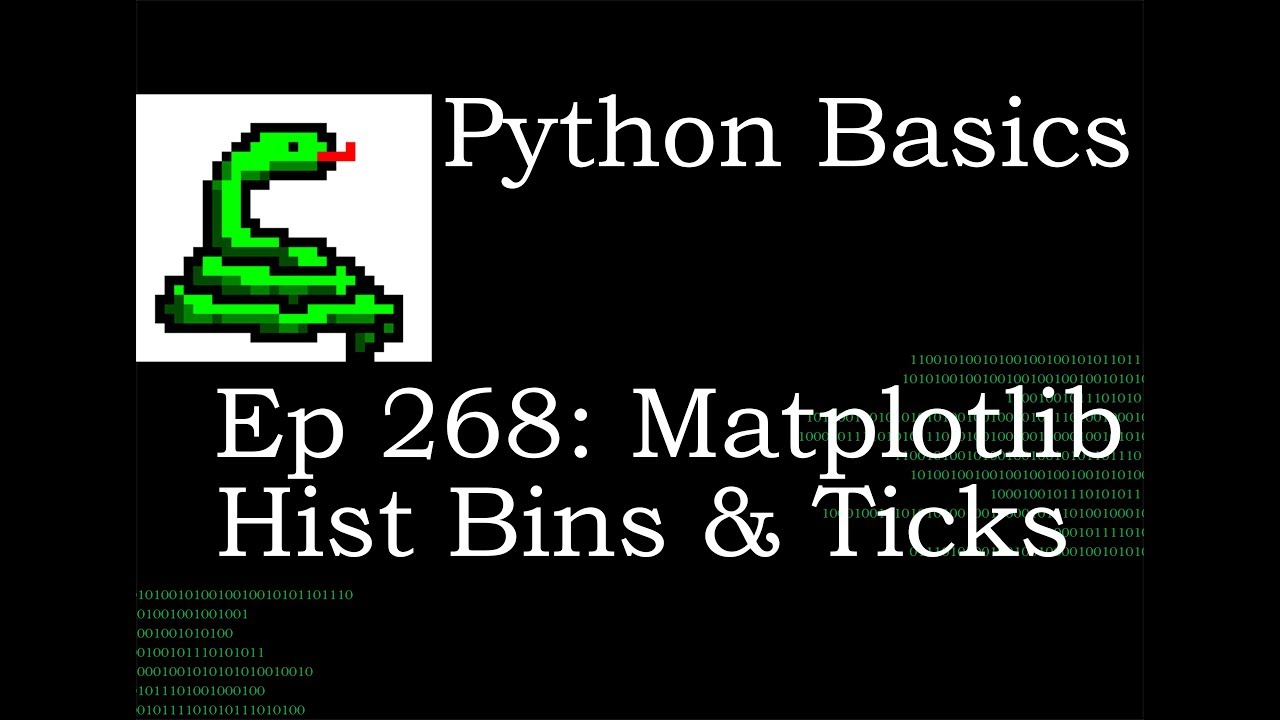 Python Basics Matplotlib Histogram Bins and Tick Marks