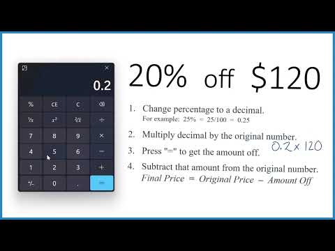 How to Calculate 20 Percent Off $120 Using a Calculator: Step by Step